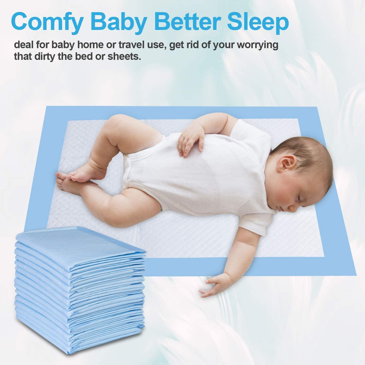 50pcs Pack Disposable Changing Pad for Baby Diaper Pad Waterproof Leak ...