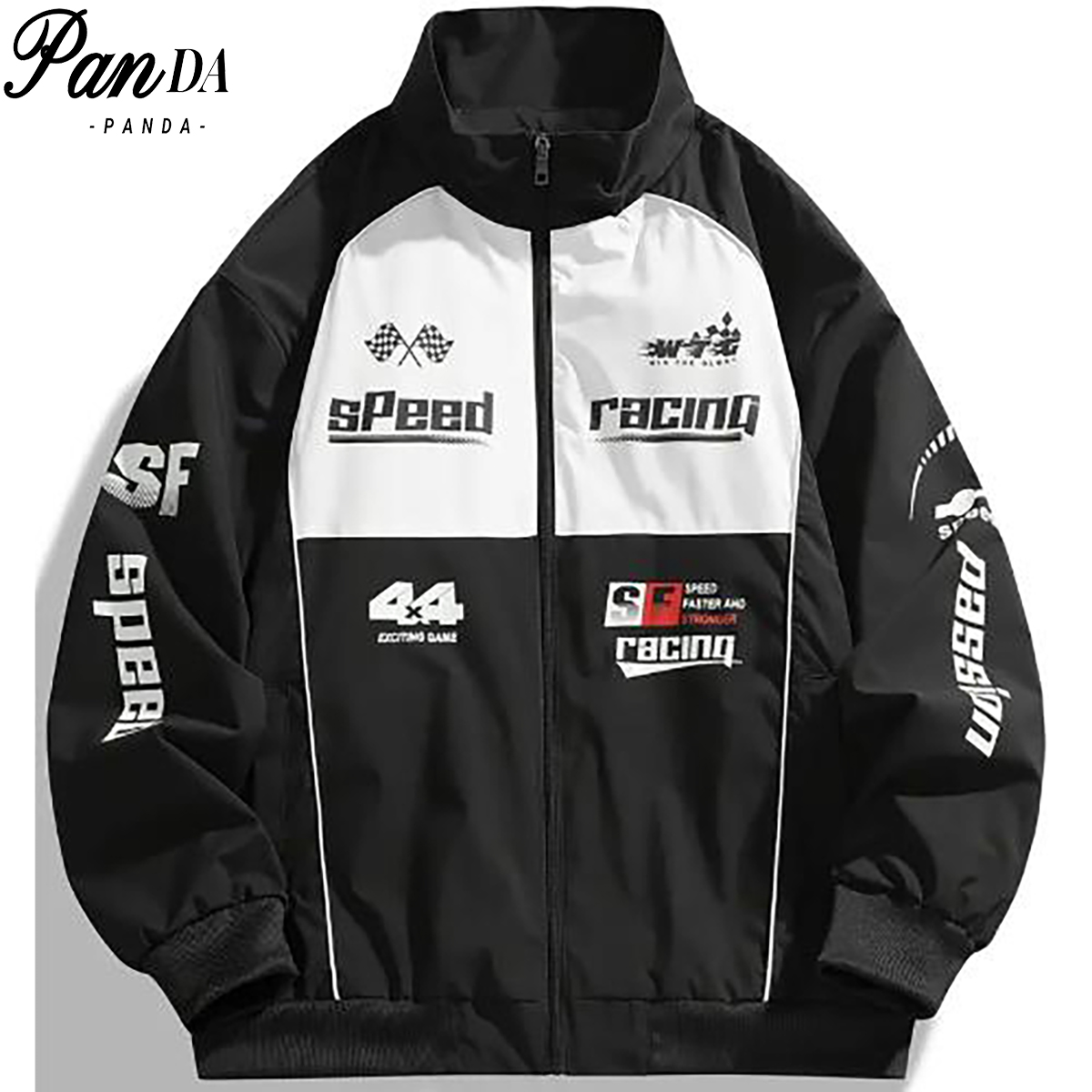 PANDA Riding Motorcycle Jacket Loose Cotton Waterproof Windbreaker ...