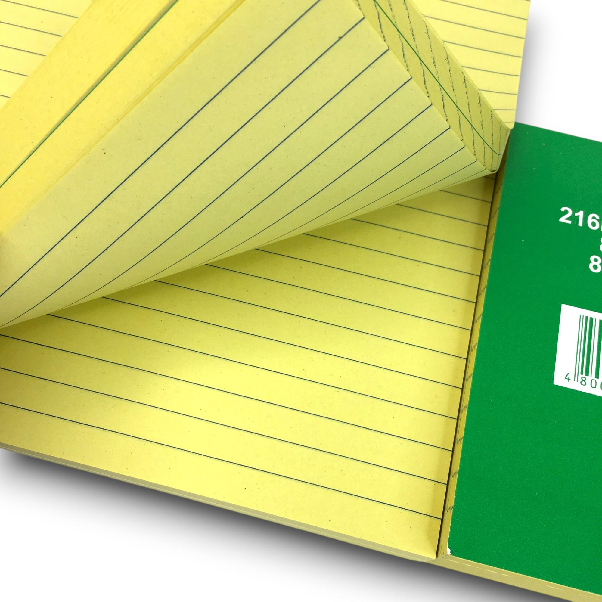 CANARY Yellow Ruled Pad 80 Leaves per pad / 216mm x 330mm / 8.5"x 13 ...