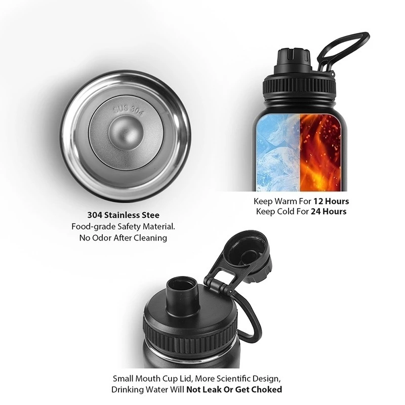 BUY 1 TAKE 2 Hot and Cold 304 stainless steel 600ml/1000ml Water Bottle Tumbler Travel Outdoor ...