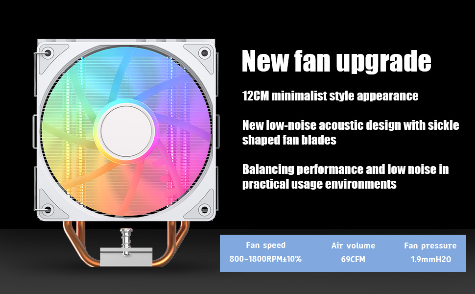 Jungle Leopard K400 PRO CPU Cooler PC Computer, 1800RPM Dual 120mm PWM ...