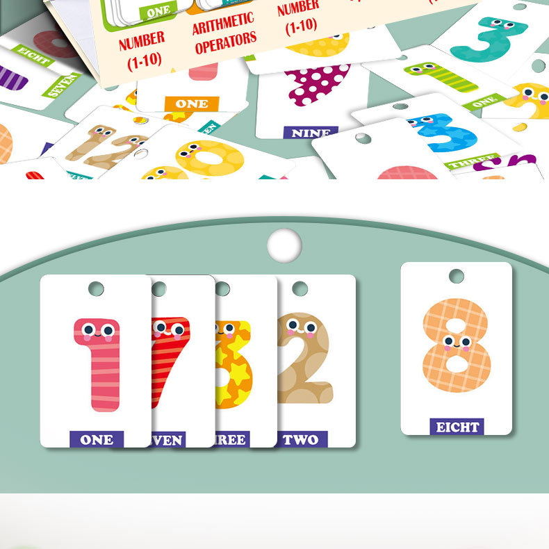 Kids Math Calculation Calendar Flash Card Preschool Practice Arithmetic ...