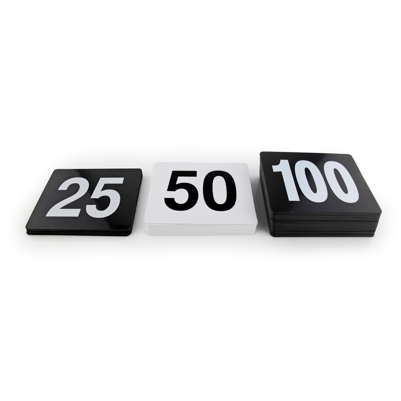 Double Sided Table Numbers 2 inch 1-25/1-50 Plastic Table Number Cards ...