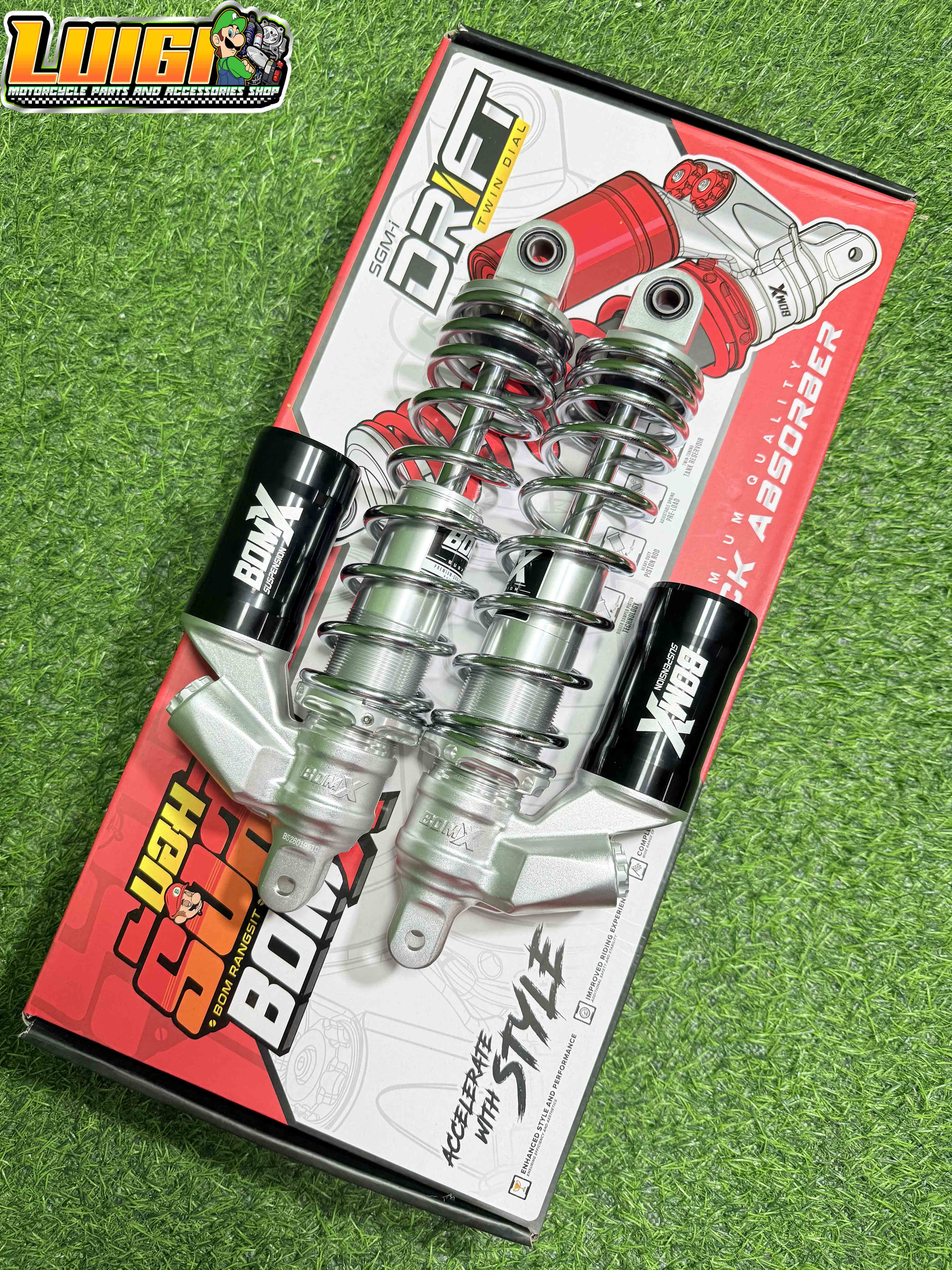 BOM X DRIFT AEROX/NMAX/PCX/ADV/XMAX REAR SHOCK SUSPENSION FULLY ...