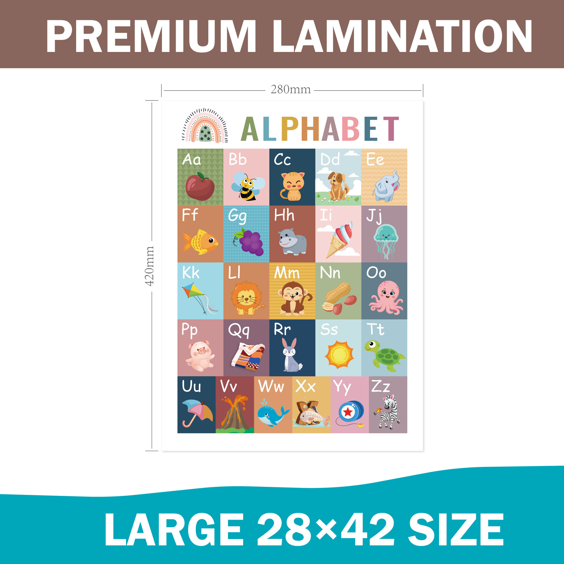 12 PCS Abakada Educational Charts For Kids Number English Colors ...