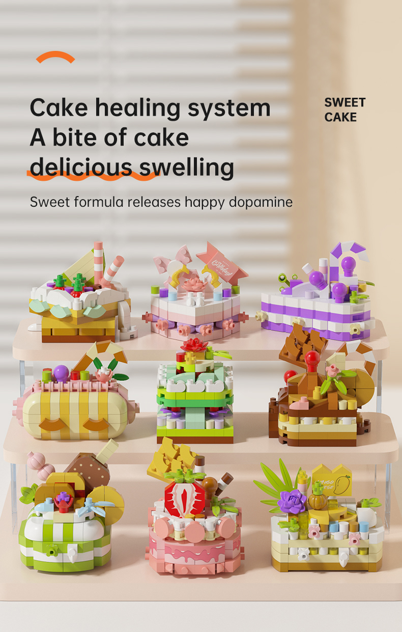 New Design Cake Party Building Blocks Dessert Strawberry Chocolate ...