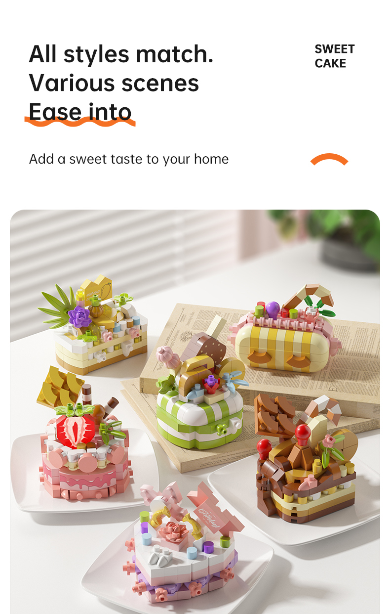 New Design Cake Party Building Blocks Dessert Strawberry Chocolate ...