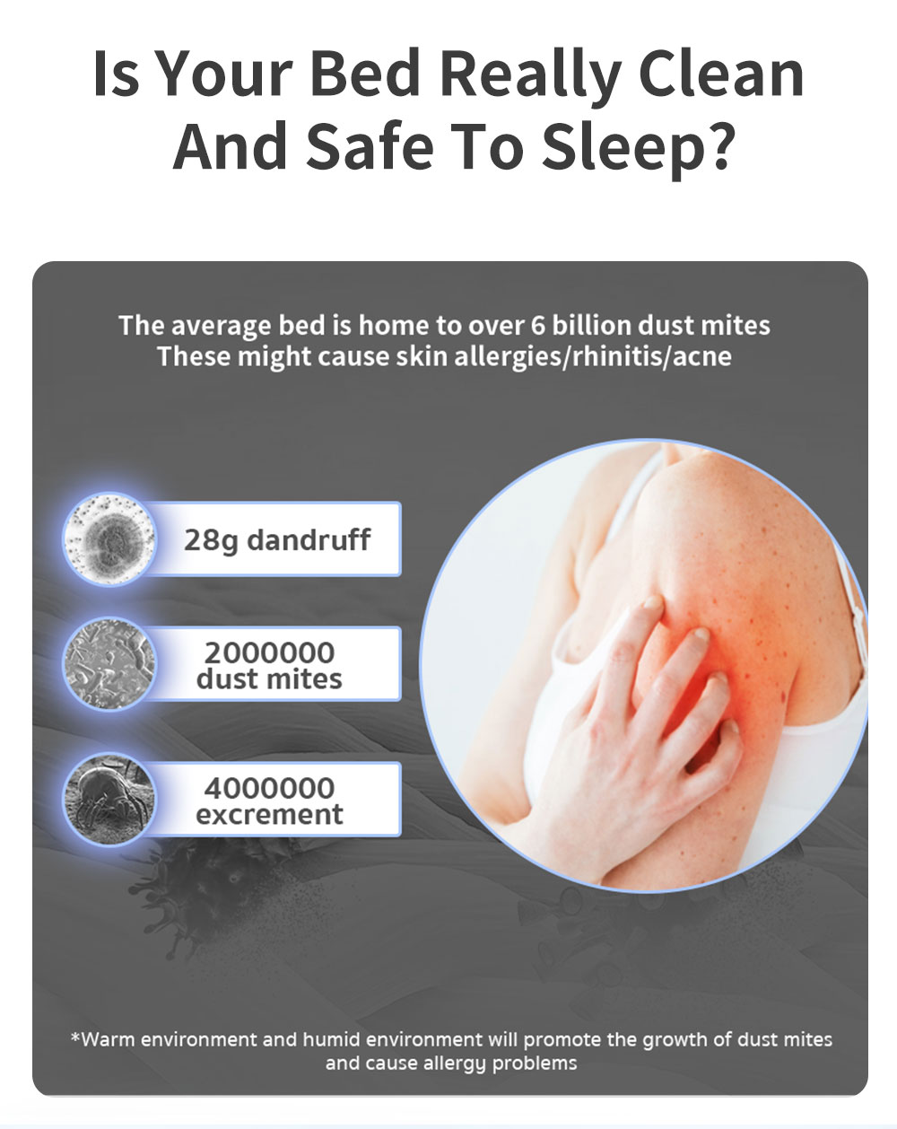 Simplus Dust Mite Vacuum Cleaner For Bed and Sofa With 3-Stage ...