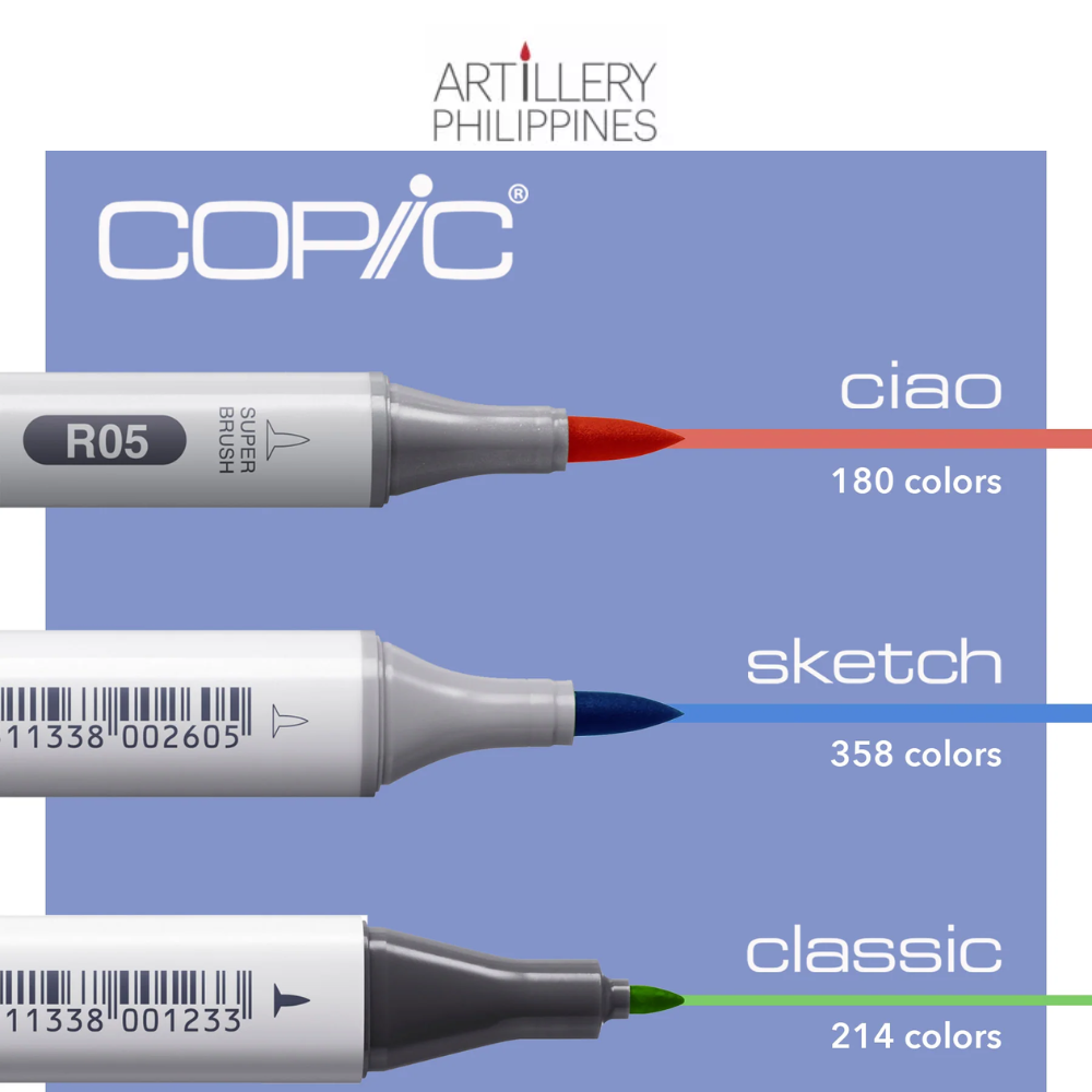Copic Ink Marker Refill – Earth (E) – 358 Colors, Alcohol-Based for Sketch, Ciao & Classic ...