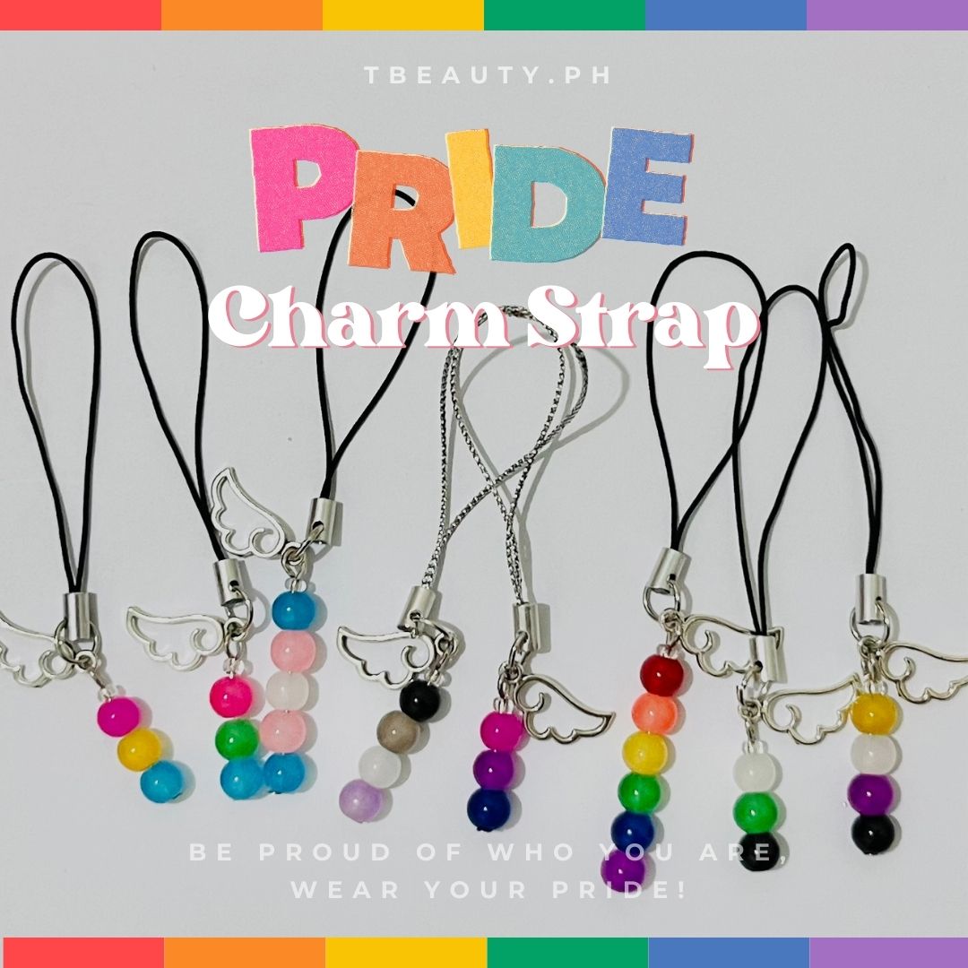 Pride Charm Strap Phone Keychain Bag Accessory LGBTQ Rainbow Beads Wing ...