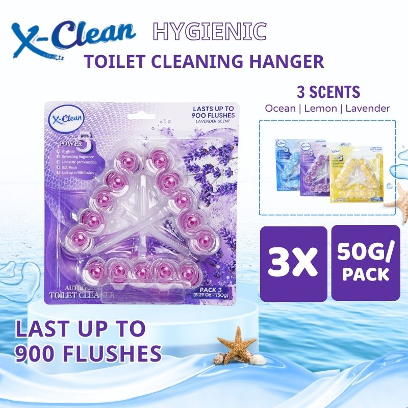 X-Clean Toilet Bowl Cleaner & Freshener Clip On Odor Eliminator Lasts ...