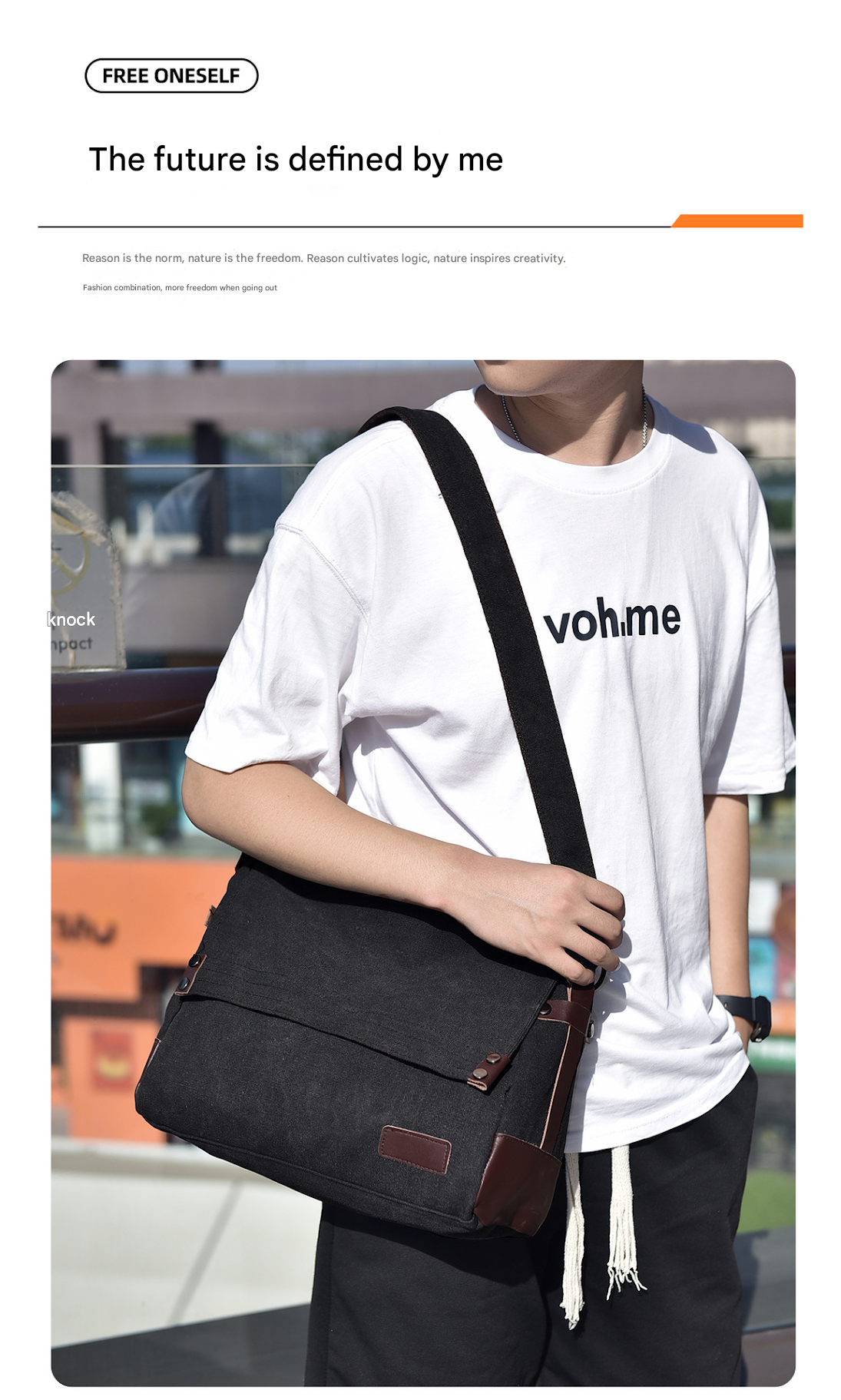 Canvas Messenger Shoulder Bag for Men kasysa 14 inch laptop Bag ...