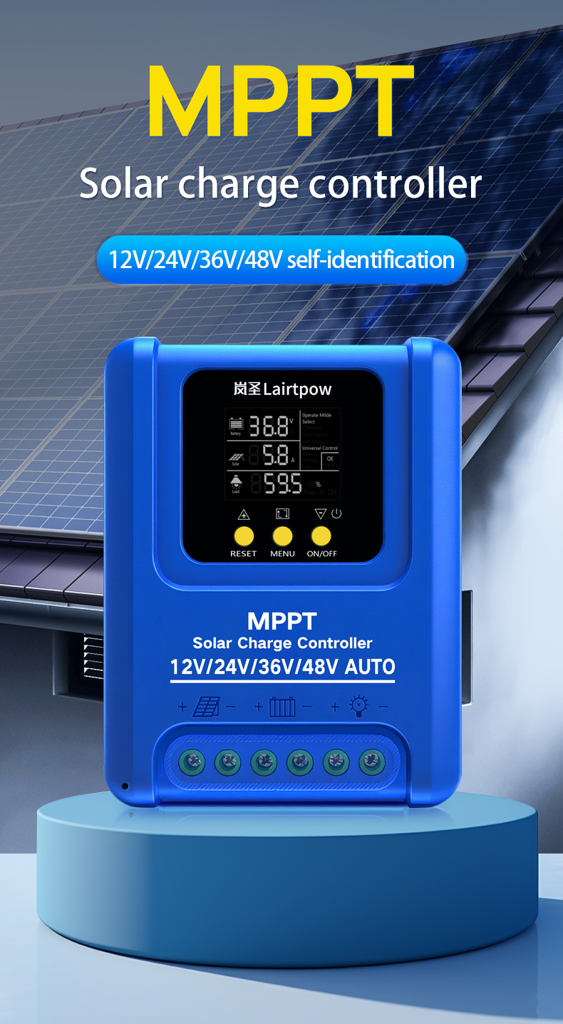 LAIRTPOW 100A MPPT Solar Controller, 12V/24V/36V/48V AUTO, Wide Battery ...