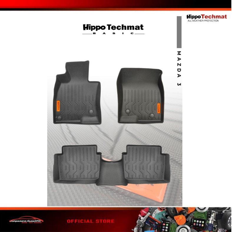 HIPPO TECHMAT BASIC All Weather Protection for MAZDA 3 2 ROWS DEEP DISH MATTING | Shopee Philippines