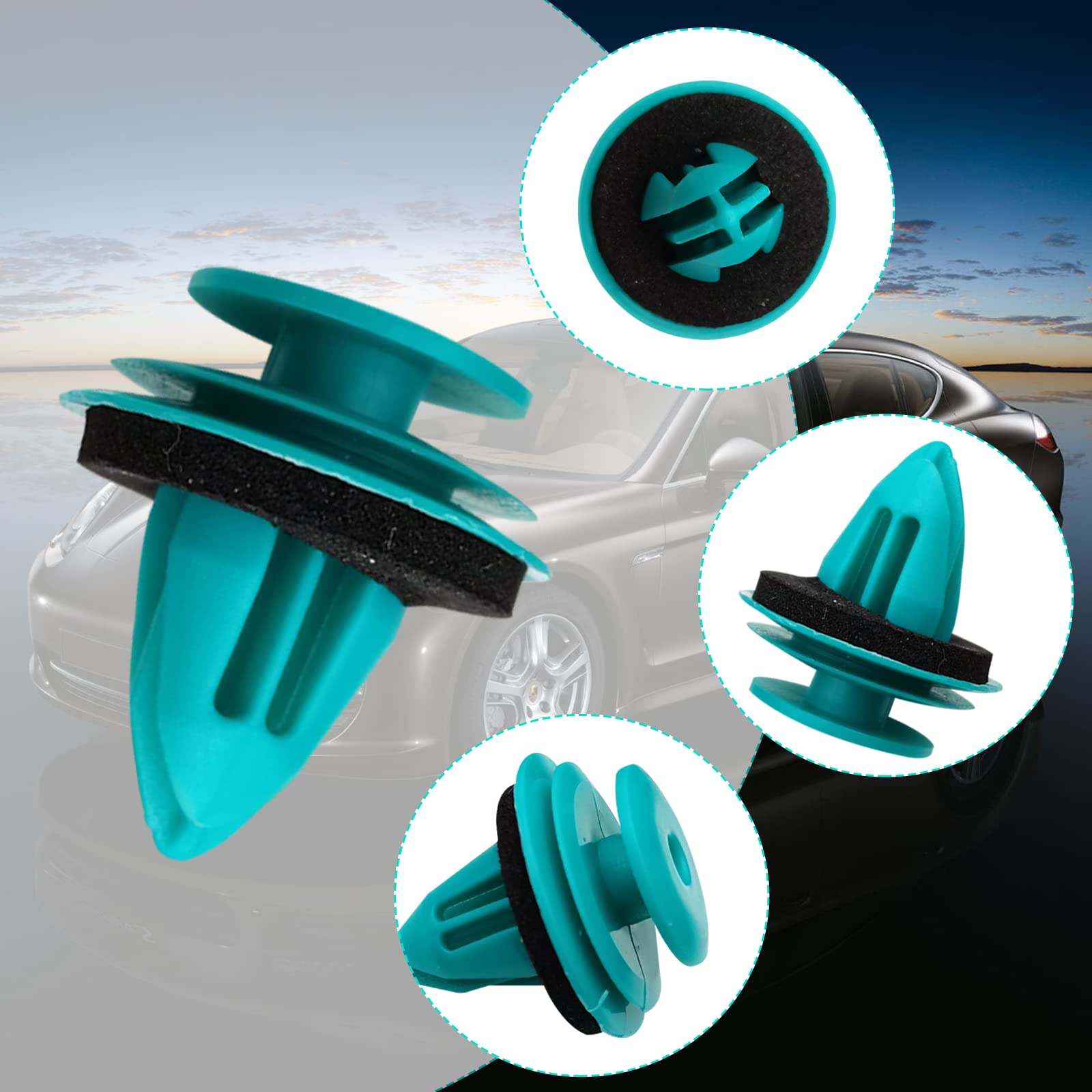 100pcs Car Door Panel Clips Auto Fastener Clip Universal Trim Retainers ...