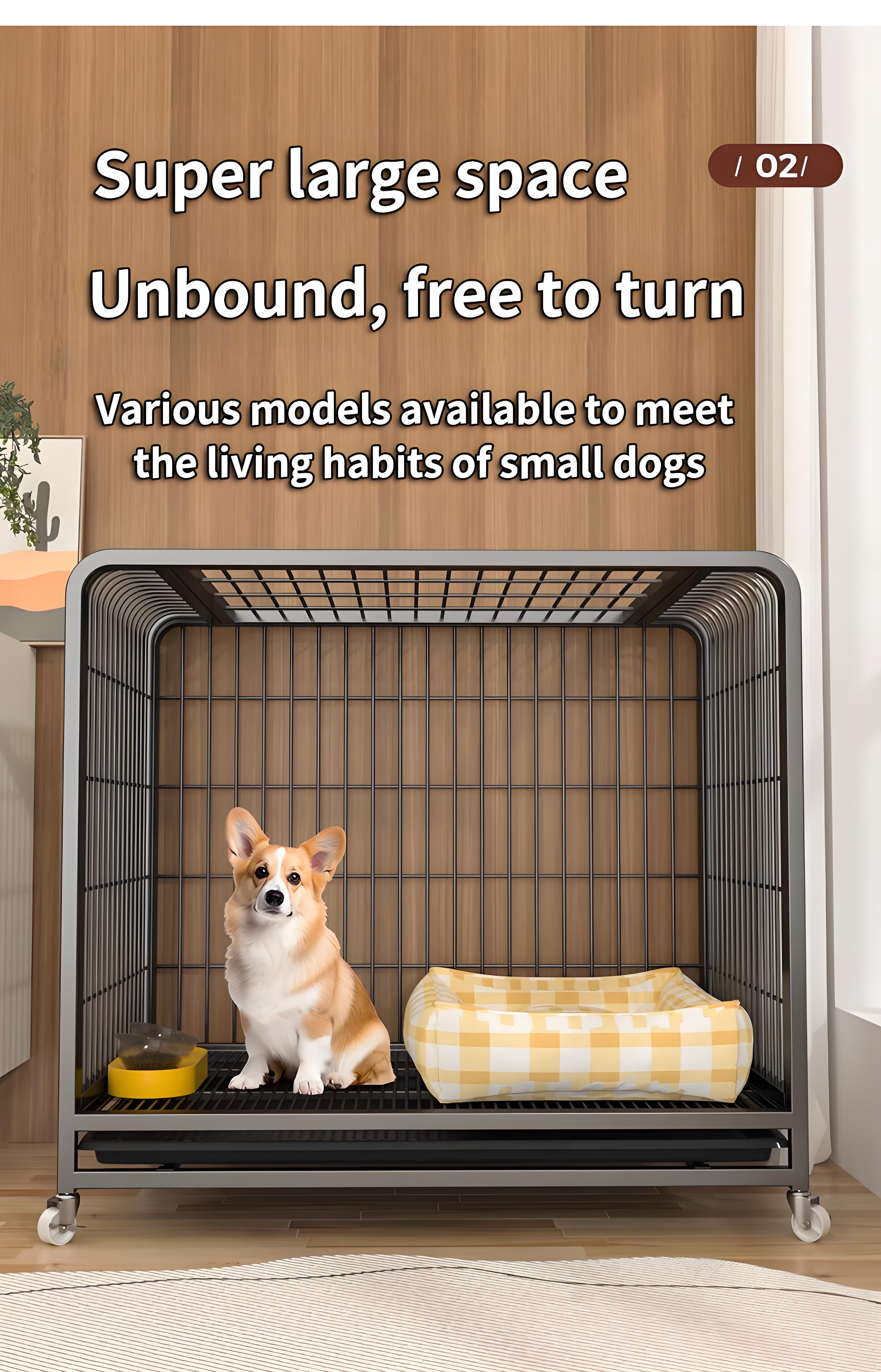 dog cage heavy duty steel With Poop Tray Square Tube Stainless Steel ...