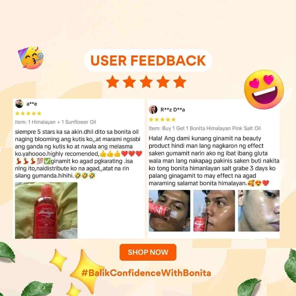 Bonita Himalayan Pink Salt Face & Body Oil With SPF 30Skin Toning ...