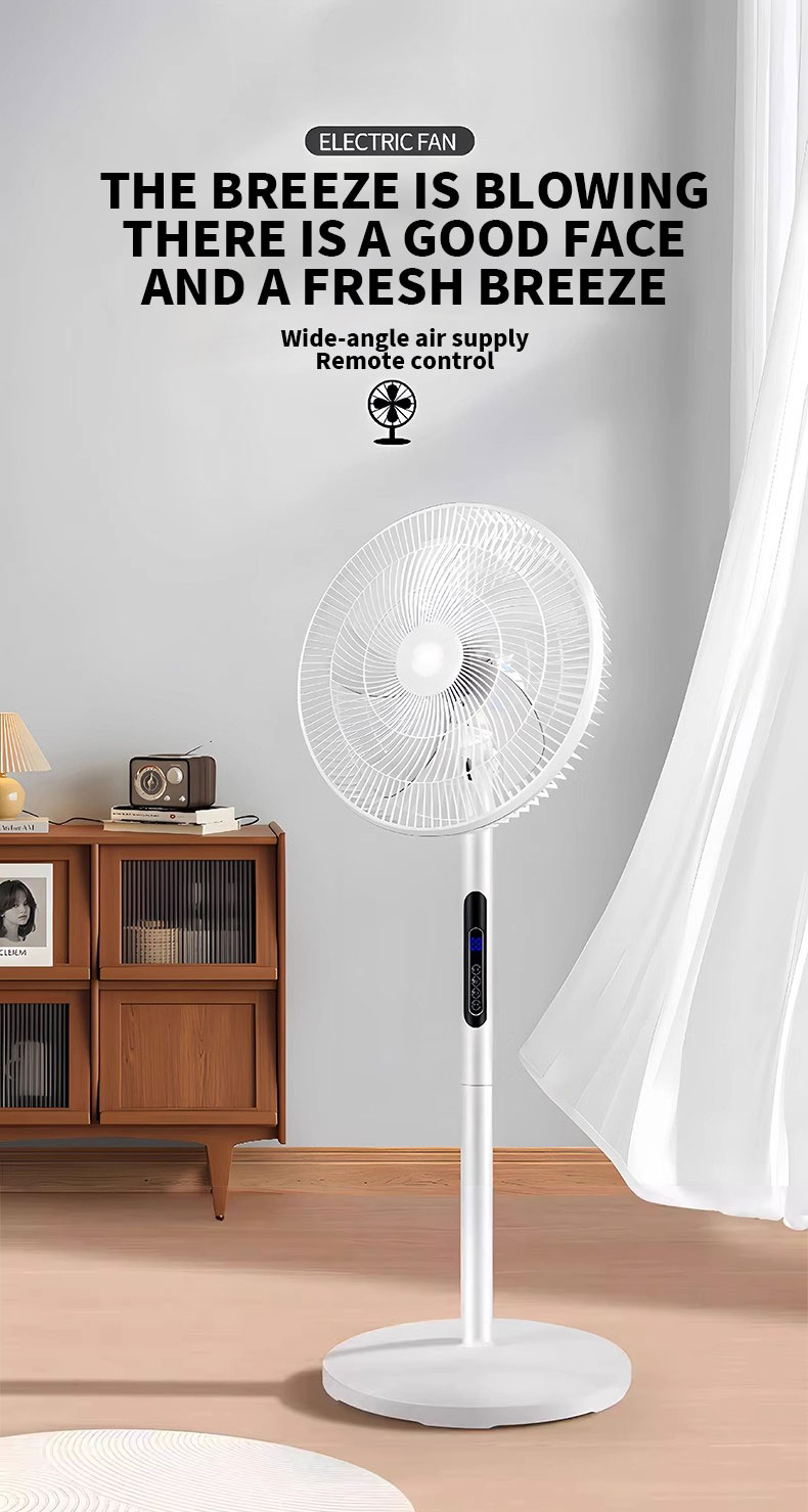 16 Inch Electric Fan with Remote 8 Speed Settings Stand Fan with Timer ...