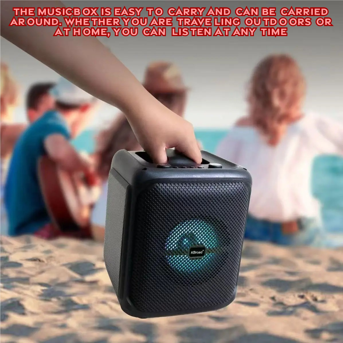 Free Wireless Microphone Bluetooth Speaker 4 Inch Karaoke Speaker Flash Light High Quality ...