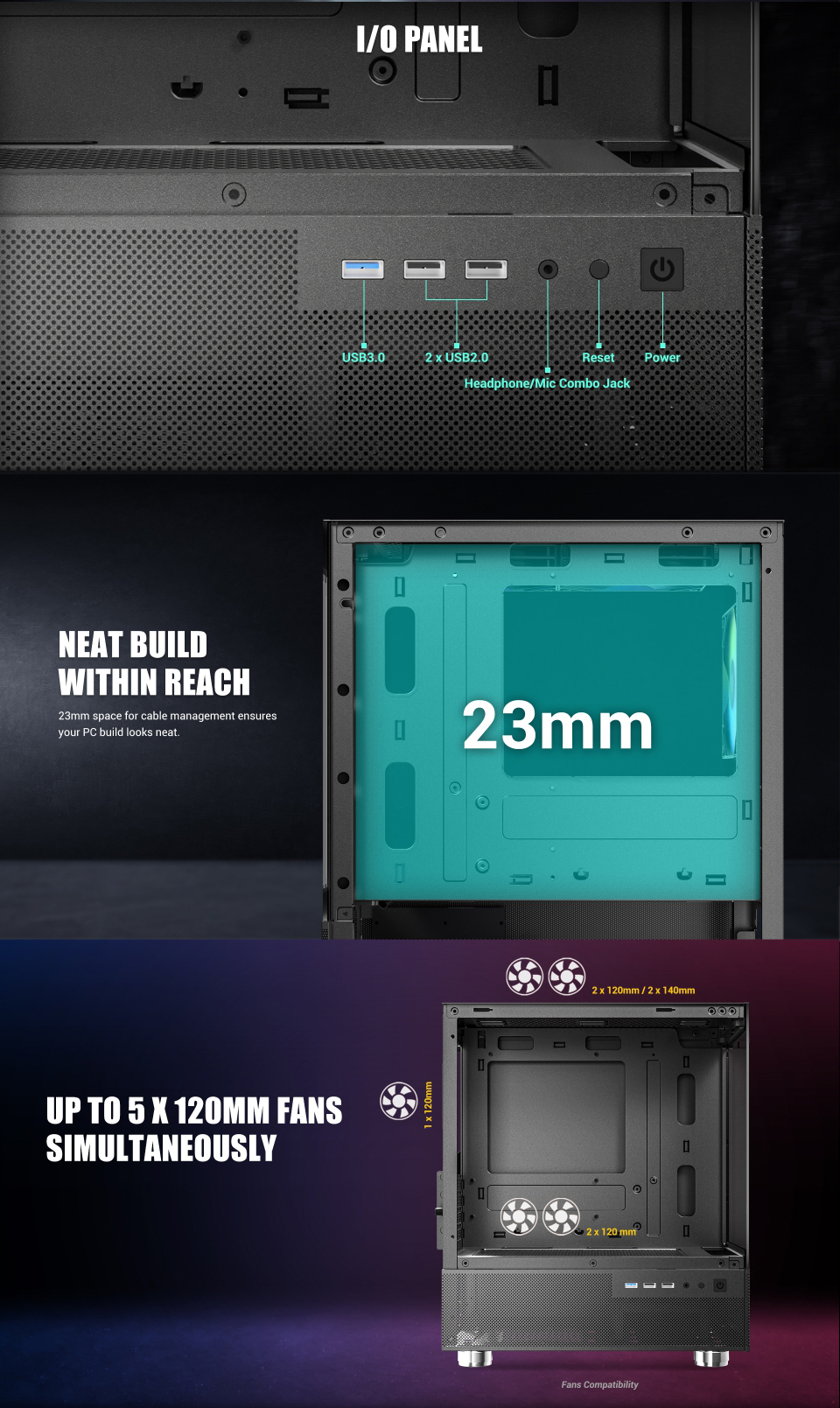 Antec CX200M Basic Mini-Tower Gaming PC Case - Black | Shopee Philippines