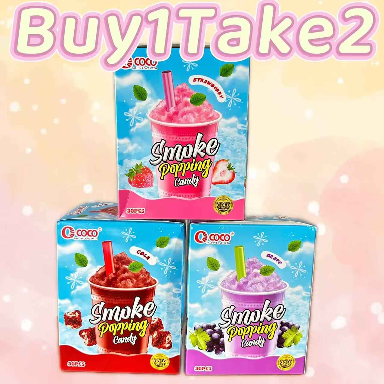 B1T2 COCOo Smoke Popping Candy Strawberry Flavor | Shopee Philippines
