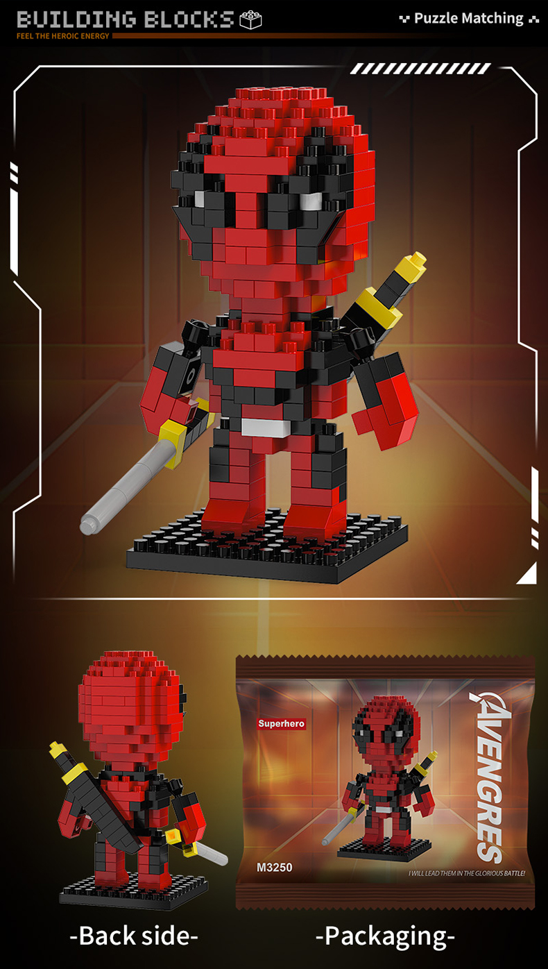 【Ready Stock】Blocks Bricks Building Block Assembled Small Hero ...