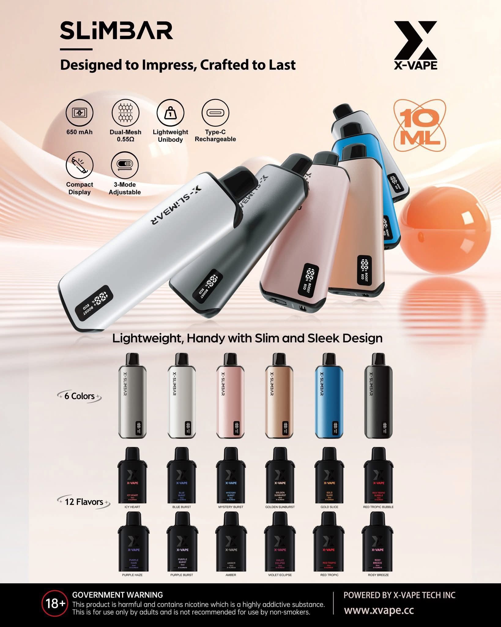 XVAPE SLIMBAR PREFILLED POD AND BATTERY (PODS AND BATTERY ARE SOLD ...