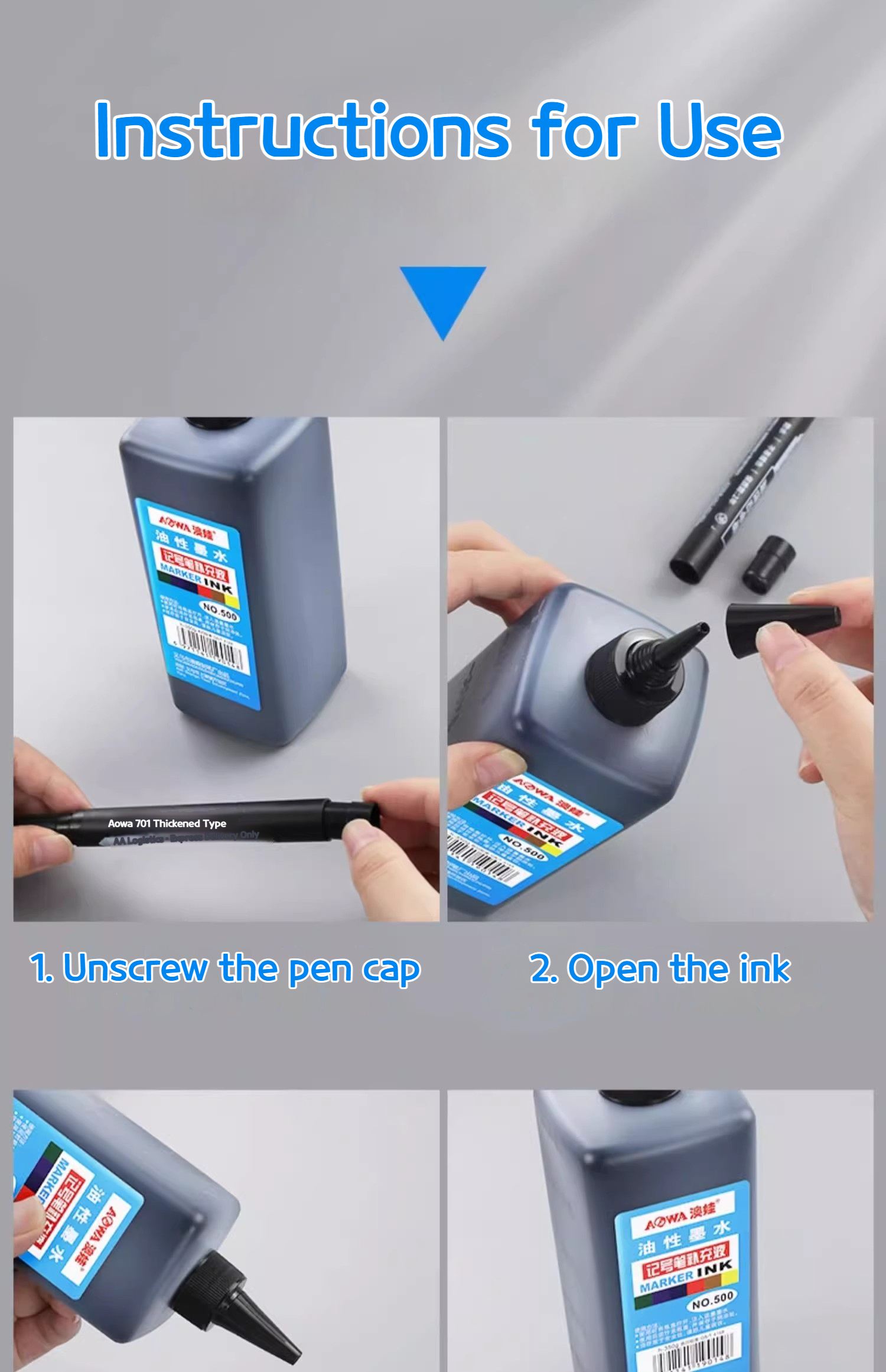 Permanent Marker Pen Ink Refill Large Capacity for oil marker ...
