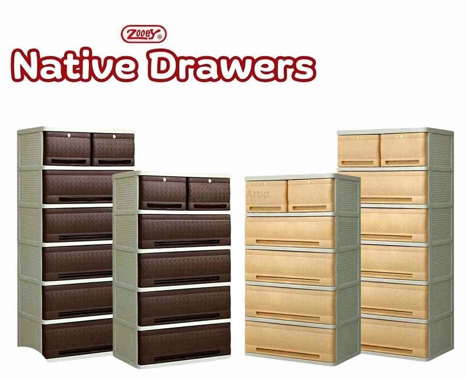 5Layers & 6Layers Zooey Native Rattan Drawers Stock No. 2002 (RANDOM ...