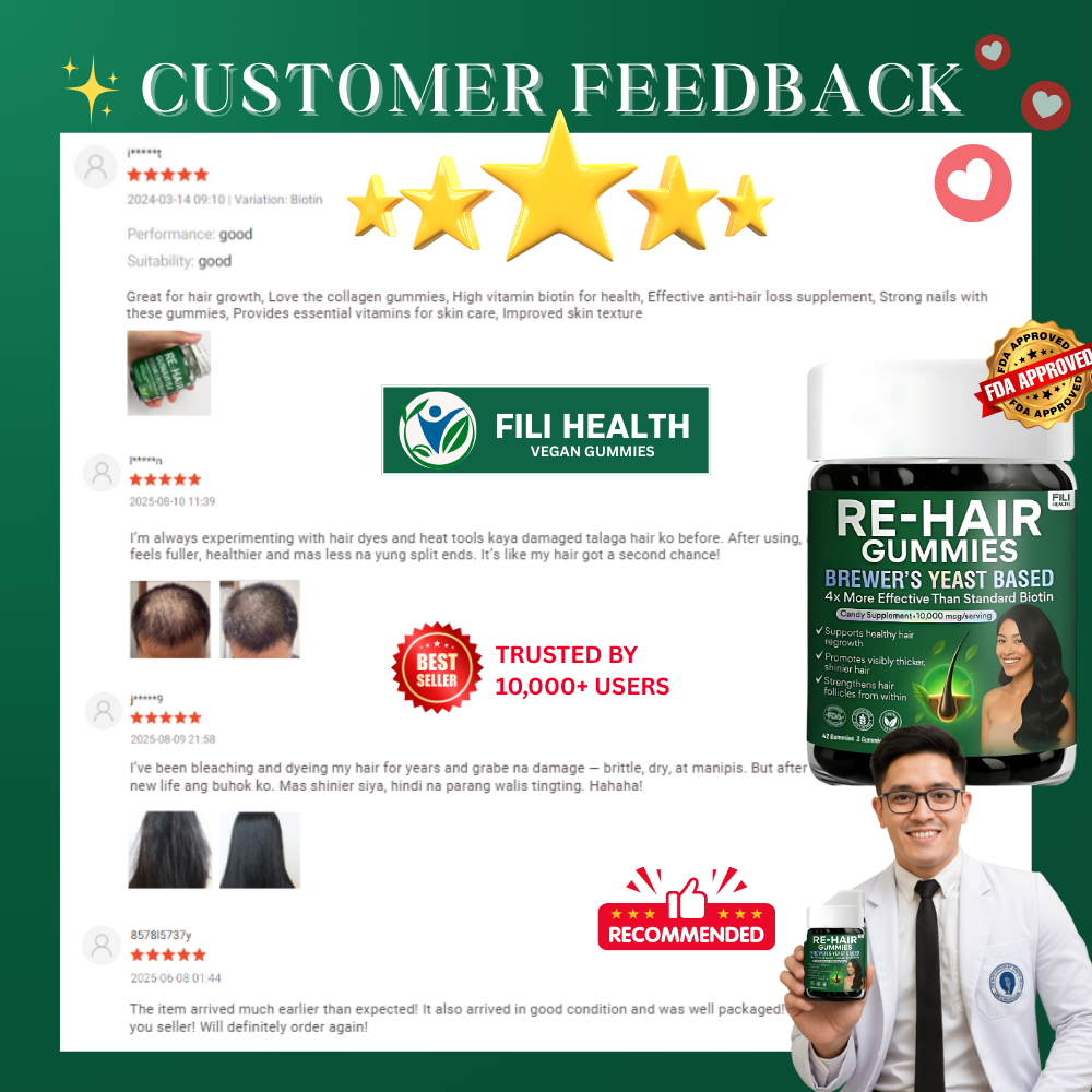 Re-Hair Gummies - Biotin hair growth gummies with 10,000mcg biotin ...