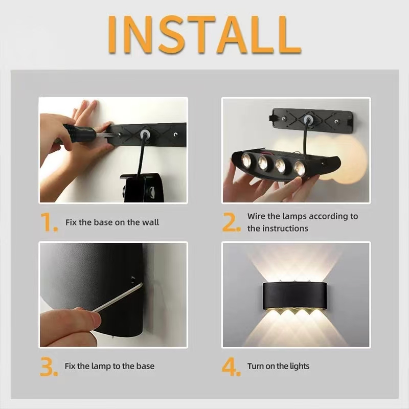 Luxy Modern Wall Light Outdoor Waterproof Wall Lamp LED Spot Light ...