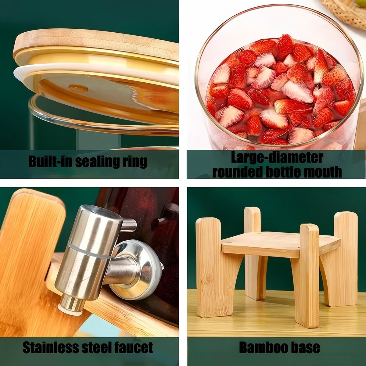 Large capacity self-service beverage barrel with faucet homemade juice ...