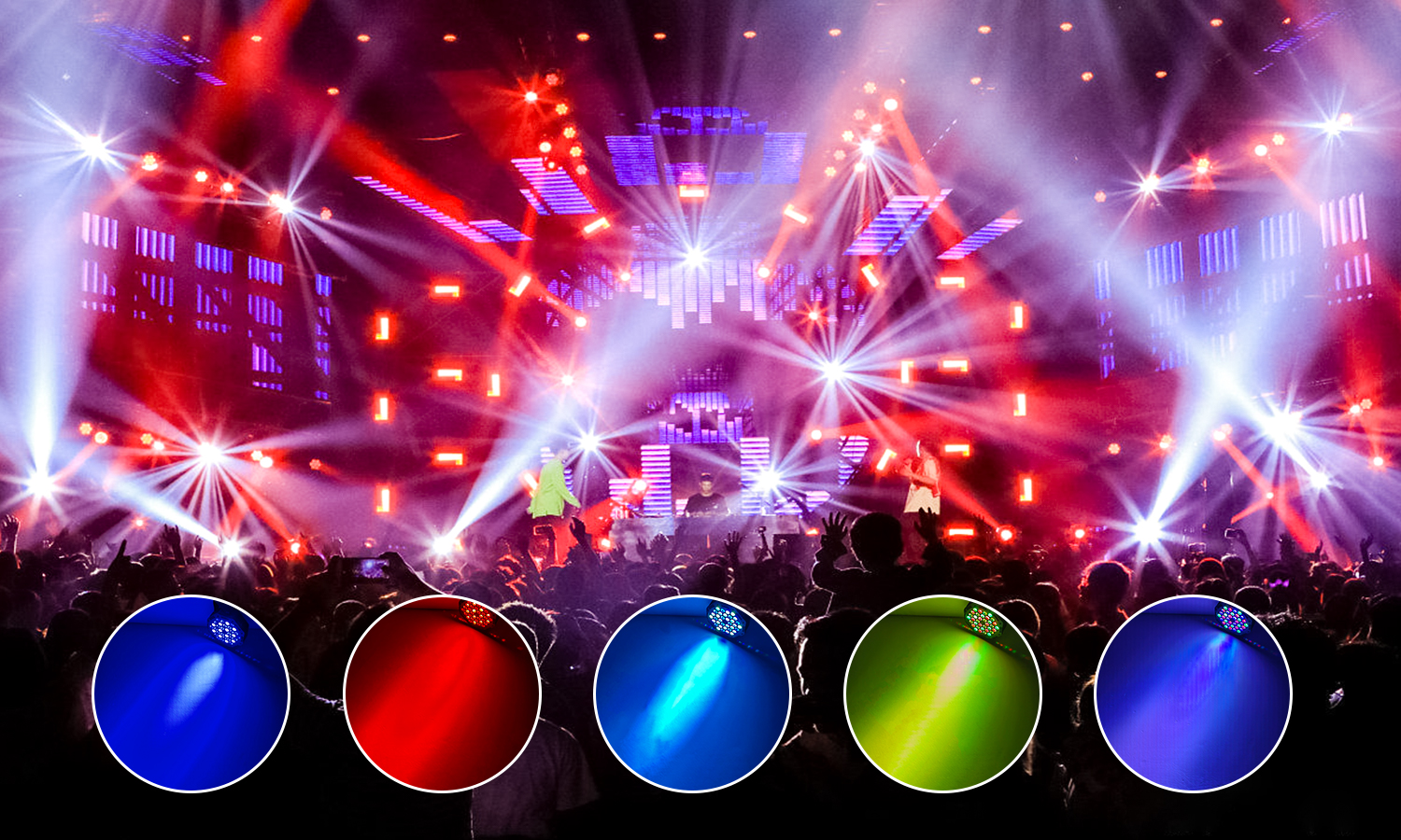 4PCS 36/54 Par RGB stage light spot light LED par light RGB disco light ...