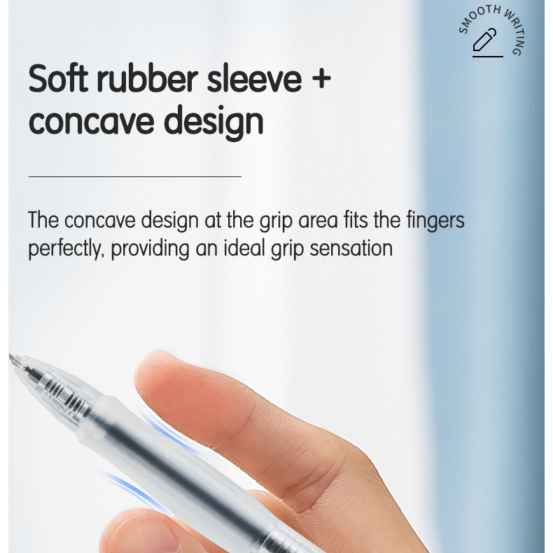 Deli SA130 Ballpen 0.35mm Press Gel Pen Quick-Drying Black Writing Pen ...