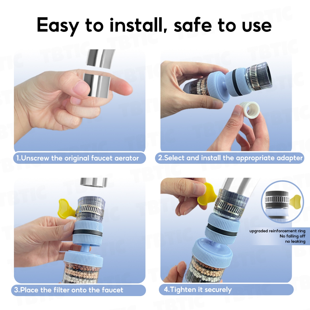 6 Layer Water Filter Faucet Filter 360 Flexible rotation Degree for ...