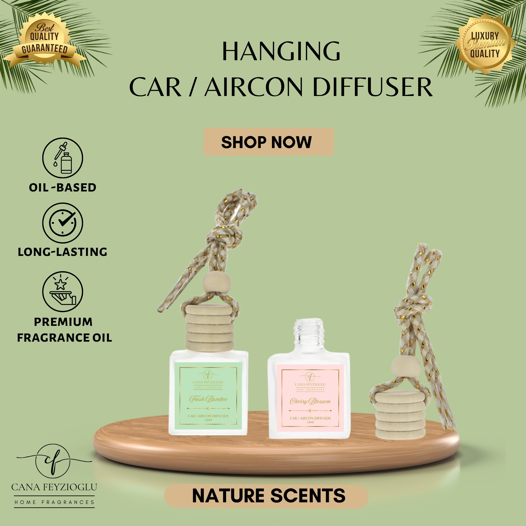 HANGING CAR AIRCON DIFFUSER NATURE SCENTS | Shopee Philippines