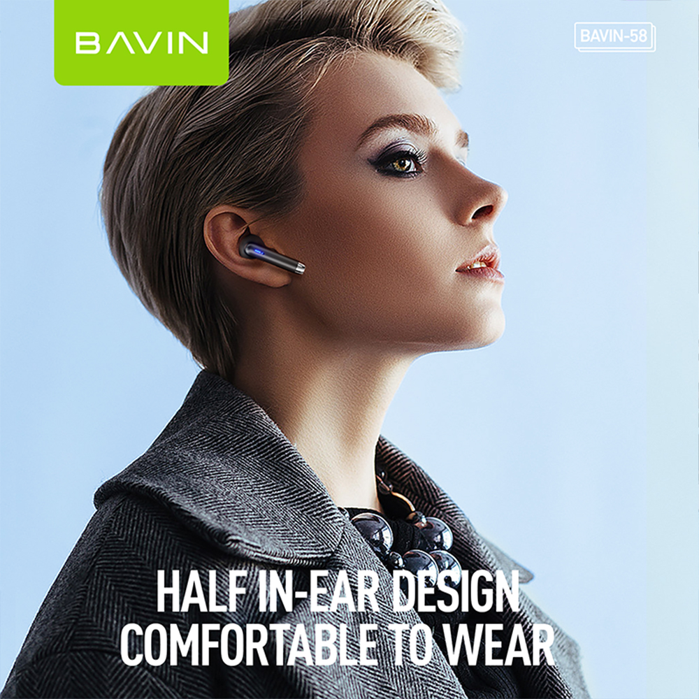 BAVIN BA58 HiFi Wireless Bluetooth Stereo Sounds Earphone Earbuds W ...