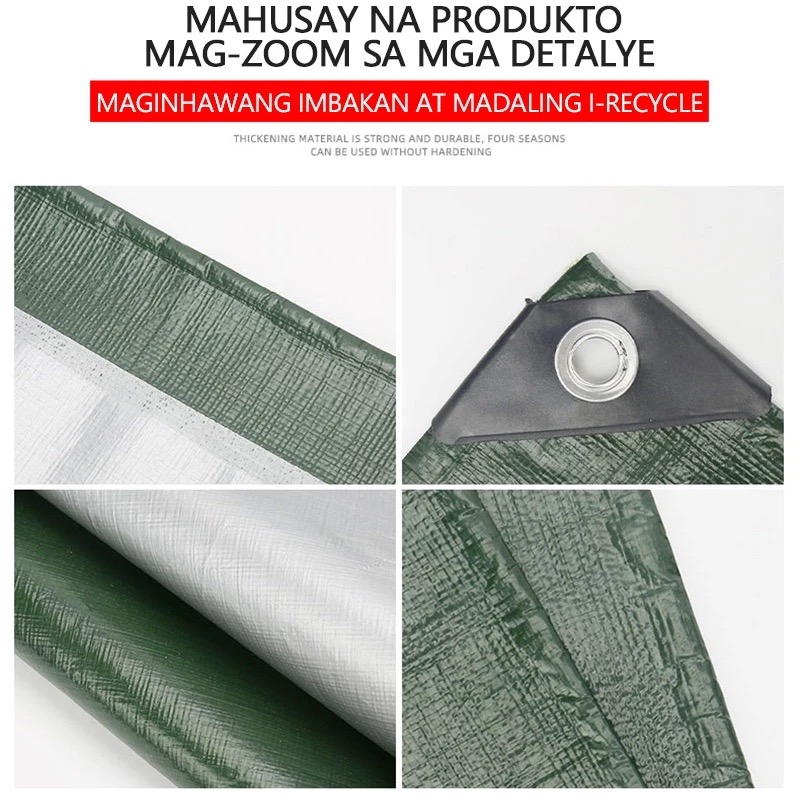 Trapal Lona makapal Waterproof 6FTx9FT(with holes) Tolda Tarpaulin Car ...