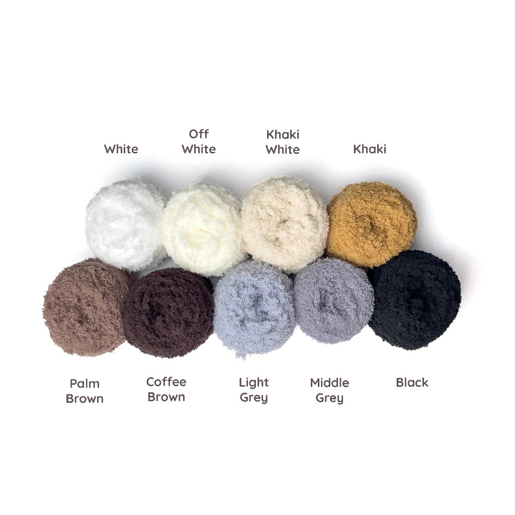 3 Plys Coral Fleece Fluffy Yarn Polyester Super Bulky (approx. 100g ...