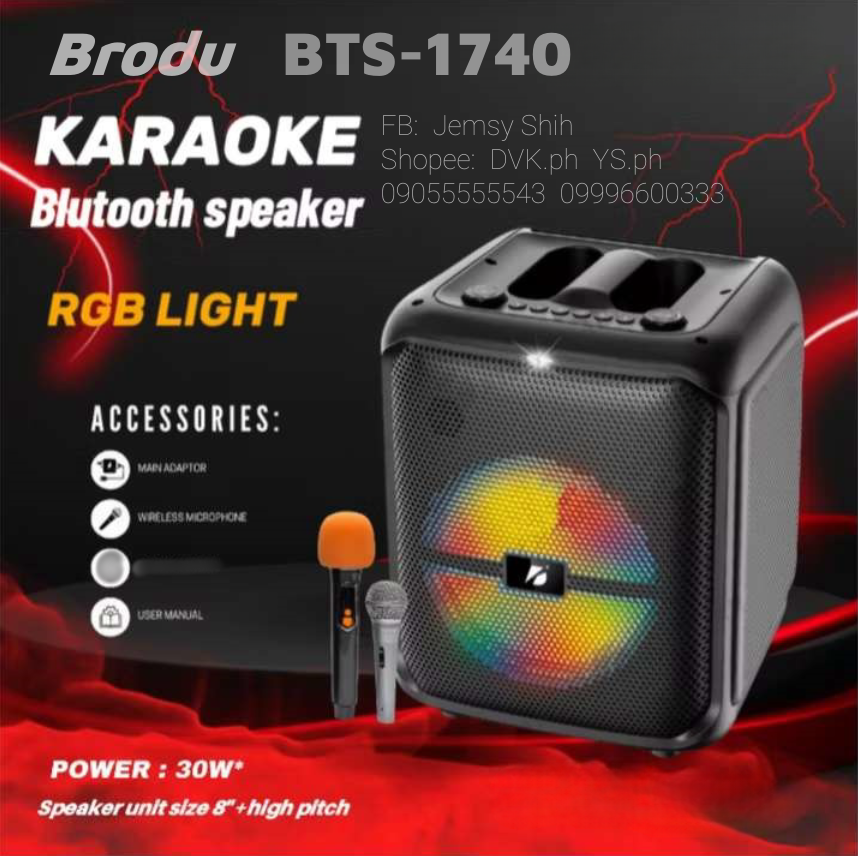 BTS 1740 speaker with mic Bluetooth ikaraoke box party Magic Sound ...