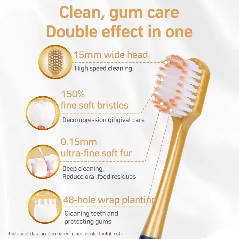 6pcs Toothbrush Ultra Soft High-end toothbrush for Adult Family Pack ...