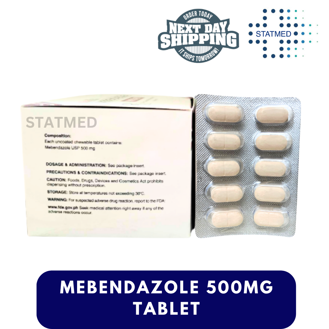 Khrizver Mebendazole 500mg Tablet For Deworming l 10, 50 & 100 Tabs ...