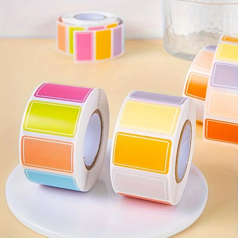 500pcs/1roll Color Stickers Index Label Paper Label Stickers Student ...