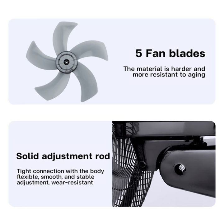 Midea wall mounted fan 16 inch three speed air volume adjustment 5 ...