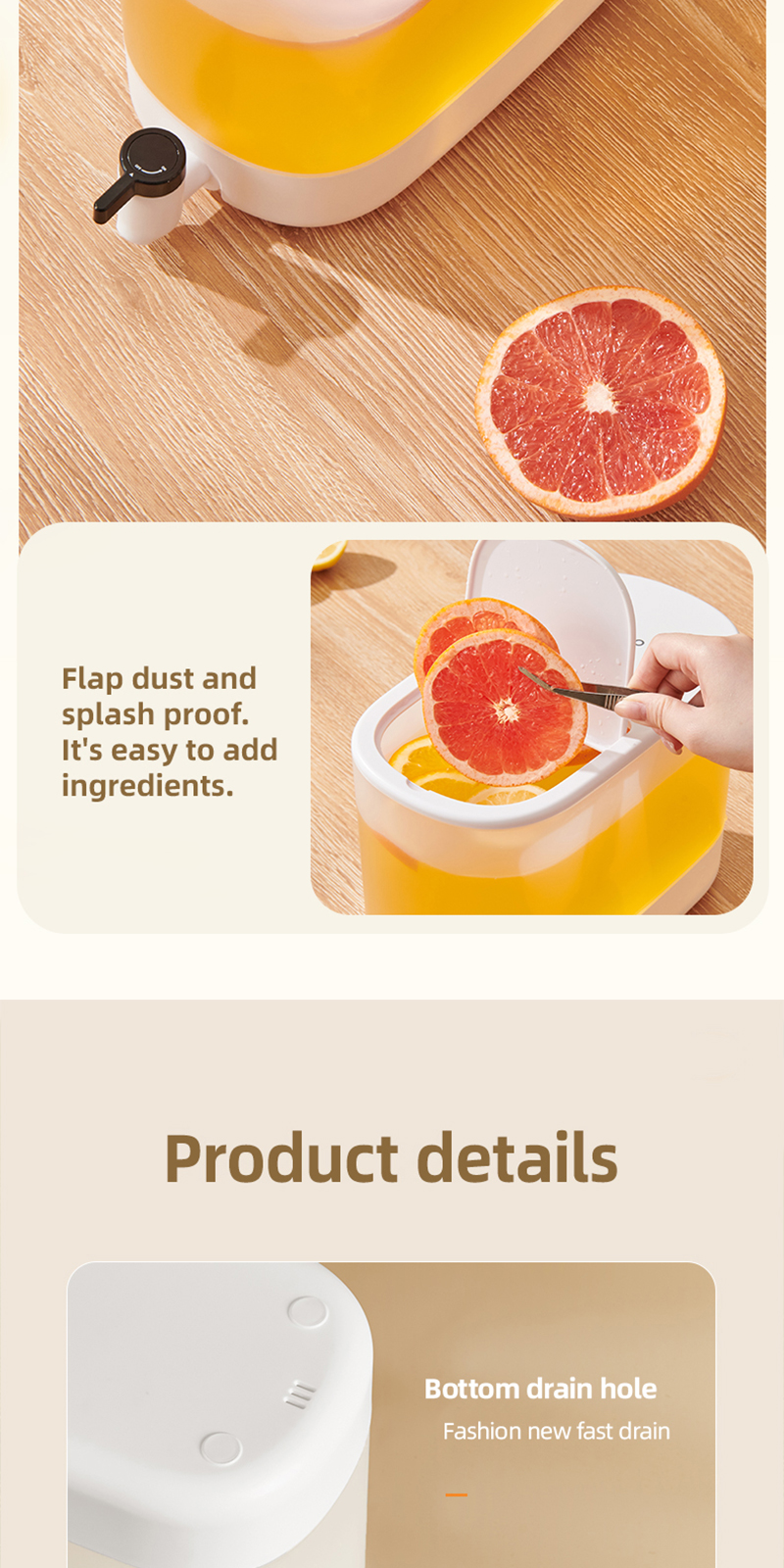 Ecoco Water Jug with Faucet Juice Dispenser 4L &Refrigerator Cold ...