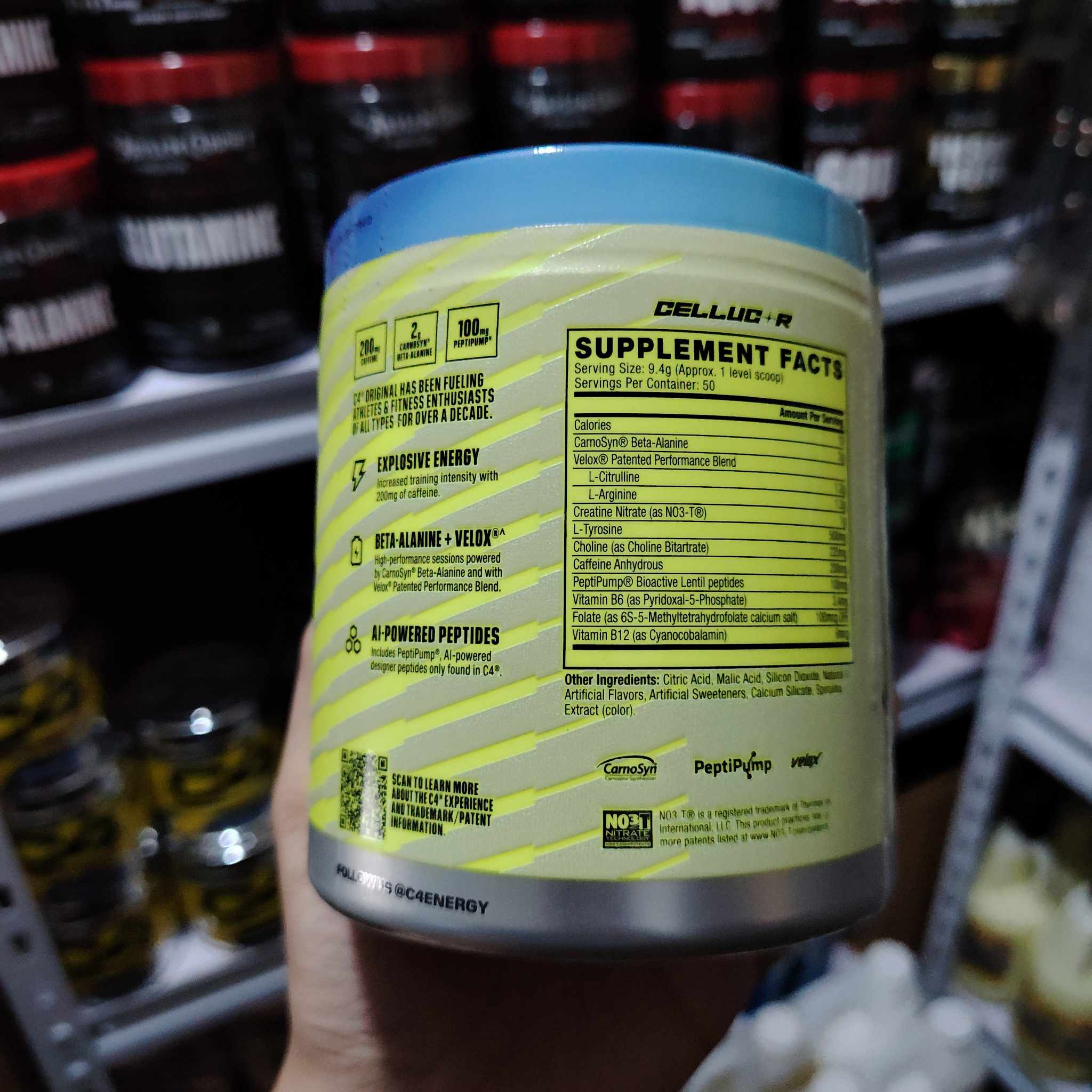 CELLUCOR C4 THE ORIGINAL PRE-WORKOUT 30-50 SERVINGS WITH FREE SPIDER ...