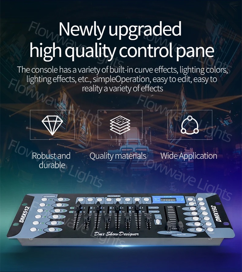 Flowwave Disco Light Controller - 192 Channel DMX512 Console for DJ/Clubs/Events | Shopee ...