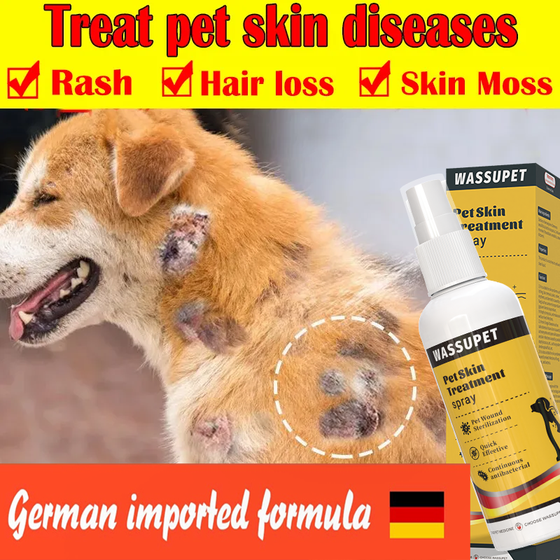 WASSUPET Pet Skin Treatment For Dogs Pet Anti Fungal Spray Dog Medicine ...