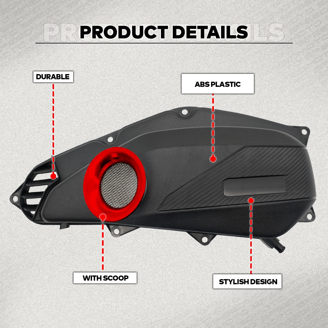 MOKOTO CLICK V2/V3/V4 AIR FILTER COVER WITH SCOOP MKT-11575 VELOSCOPE ...