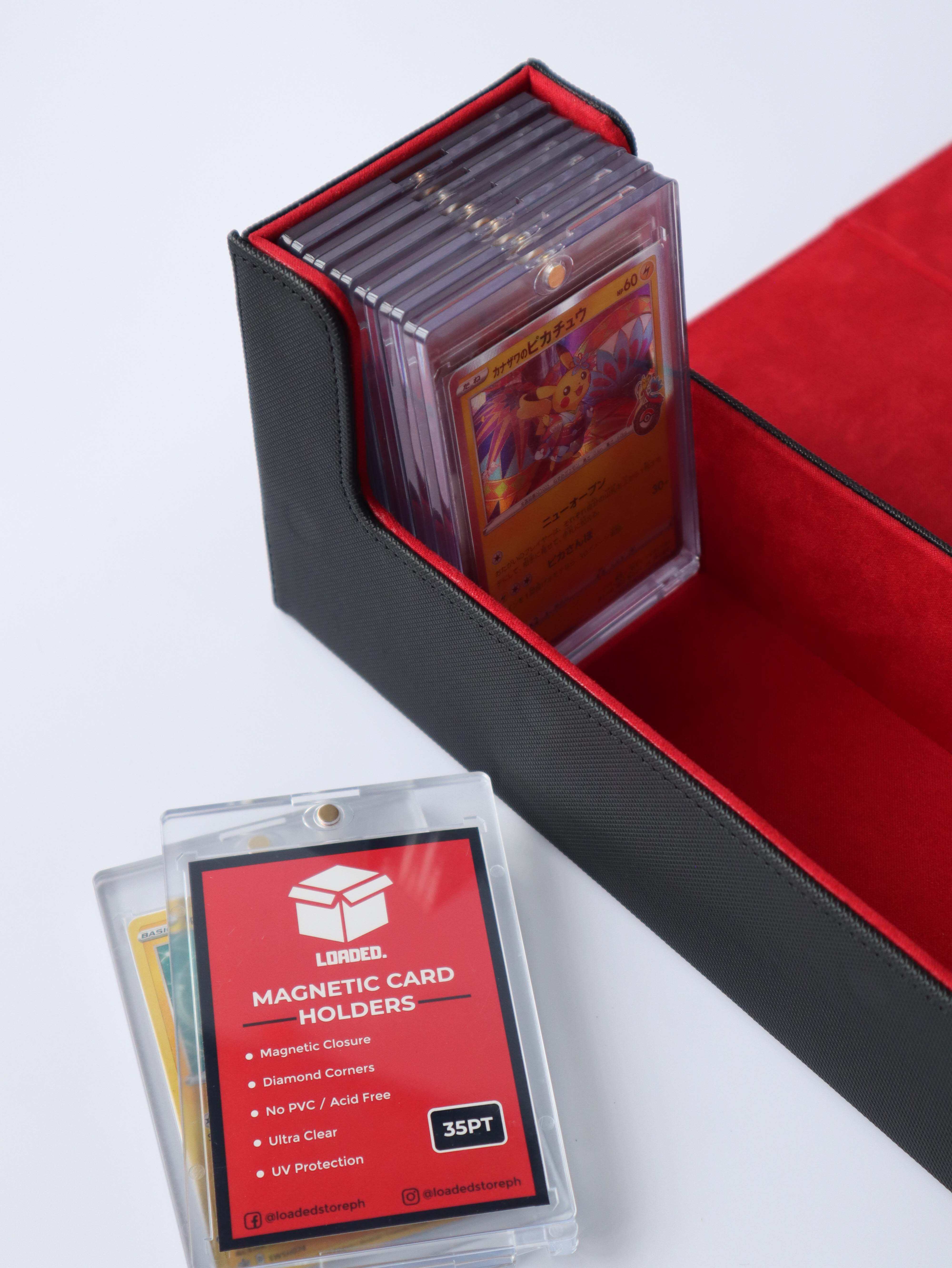 LOADED Toploader & Magnetic Card Storage Box – Holds Up to 25 Magged or ...